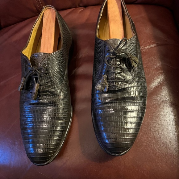 Pier Magrin | Shoes | Beautiful Dark Brown Genuine Lizard Shoe Handmade ...